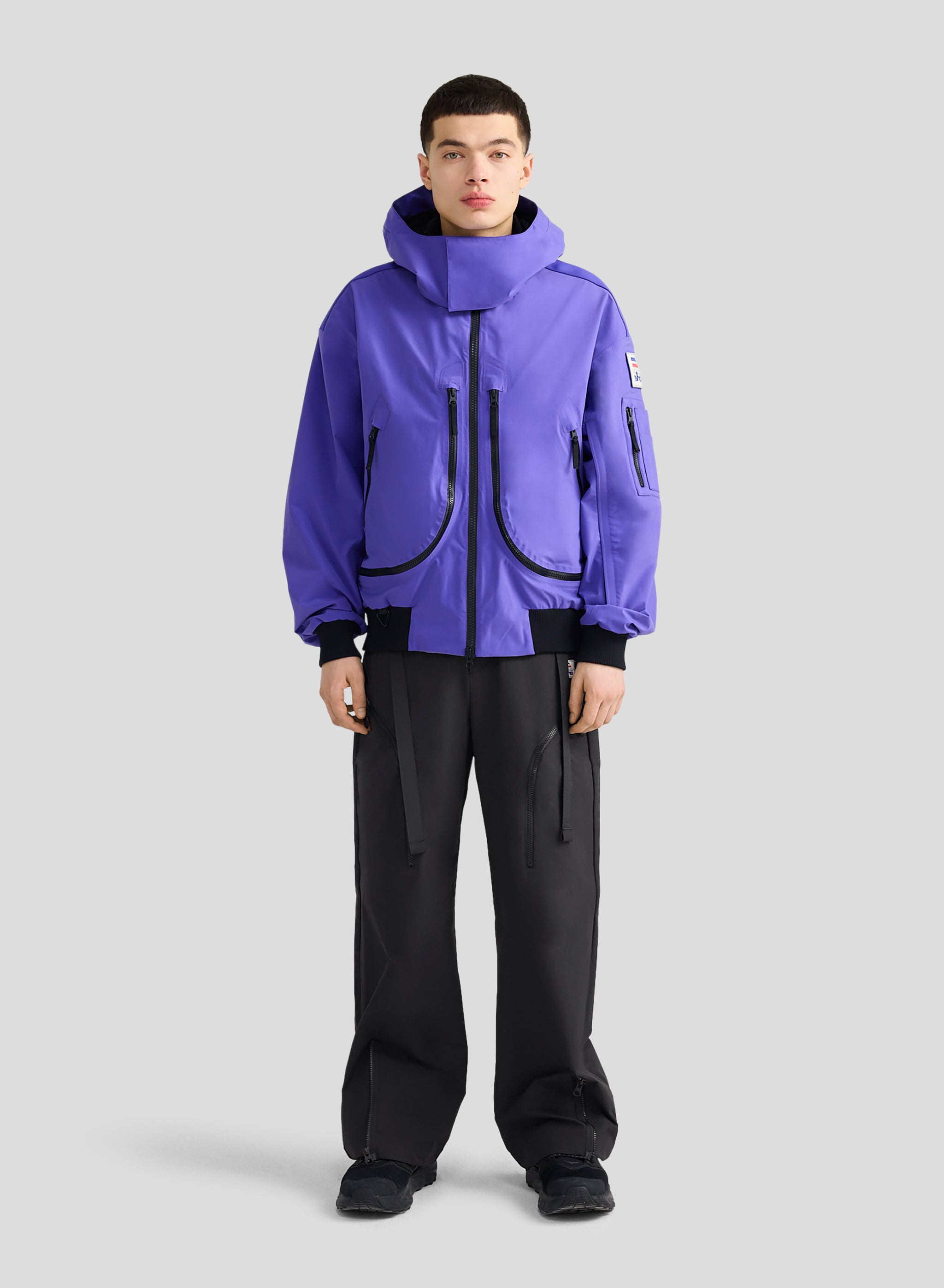 Echo - 3L Lined Performance Bomber Jacket - Neon Purple - Herren